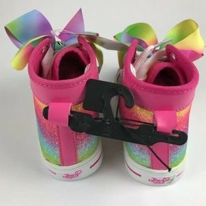 JoJo Siwa | Shoes | Jojo Siwa Pink Siwa Bow Shoes Rainbow High Tops ...
